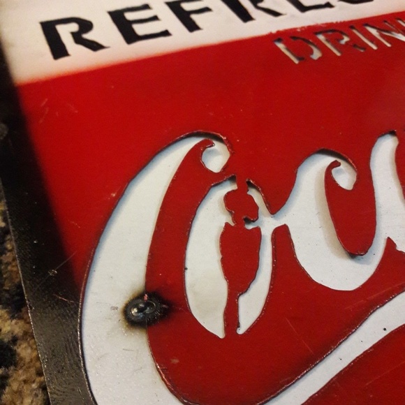 Coca Cola | Wall Decor | Retro Drink Coke Coca Cola Metal Hanging Sign ...
